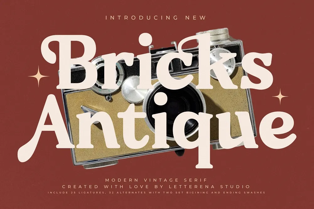 Bricks Antique Font - Kiwi Fonts