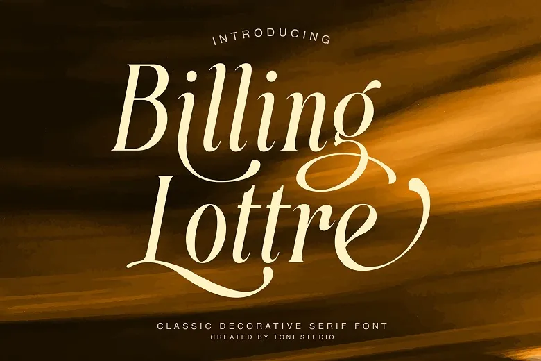 Billing Lottre Font - Kiwi Fonts