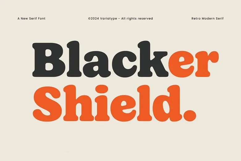 Blacker Shield Font - Kiwi Fonts