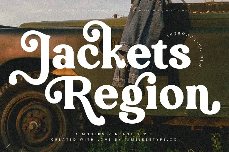 Jackets Region Font - Kiwi Fonts