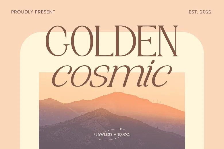 Golden Cosmic Font - Kiwi Fonts