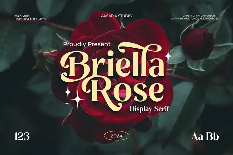 Briella Rose Font - Kiwi Fonts