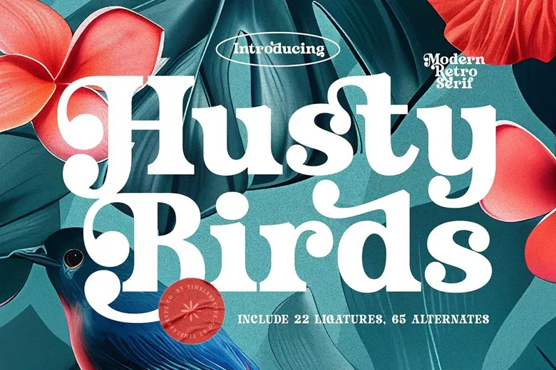 Husty Birds Font - Kiwi Fonts