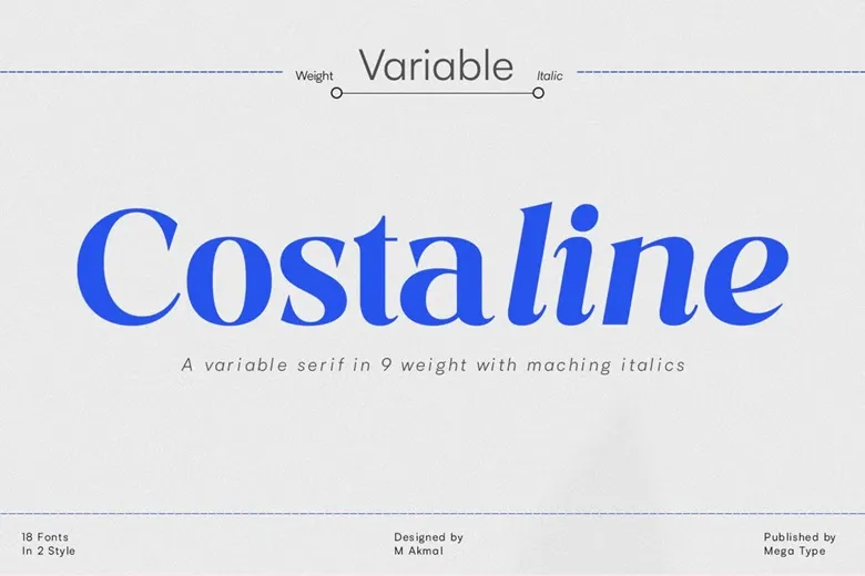 Costaline Font Family - Kiwi Fonts