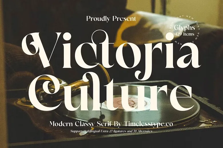 Victoria Culture Font - Kiwi Fonts