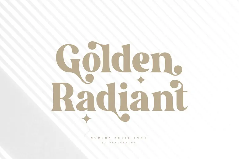 Golden Radiant Font - Kiwi Fonts